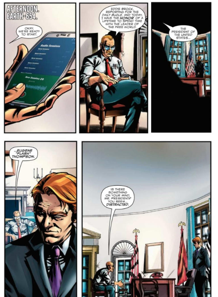 Marvel Officially Debuts President Venom in Edge of Venom-Verse #1