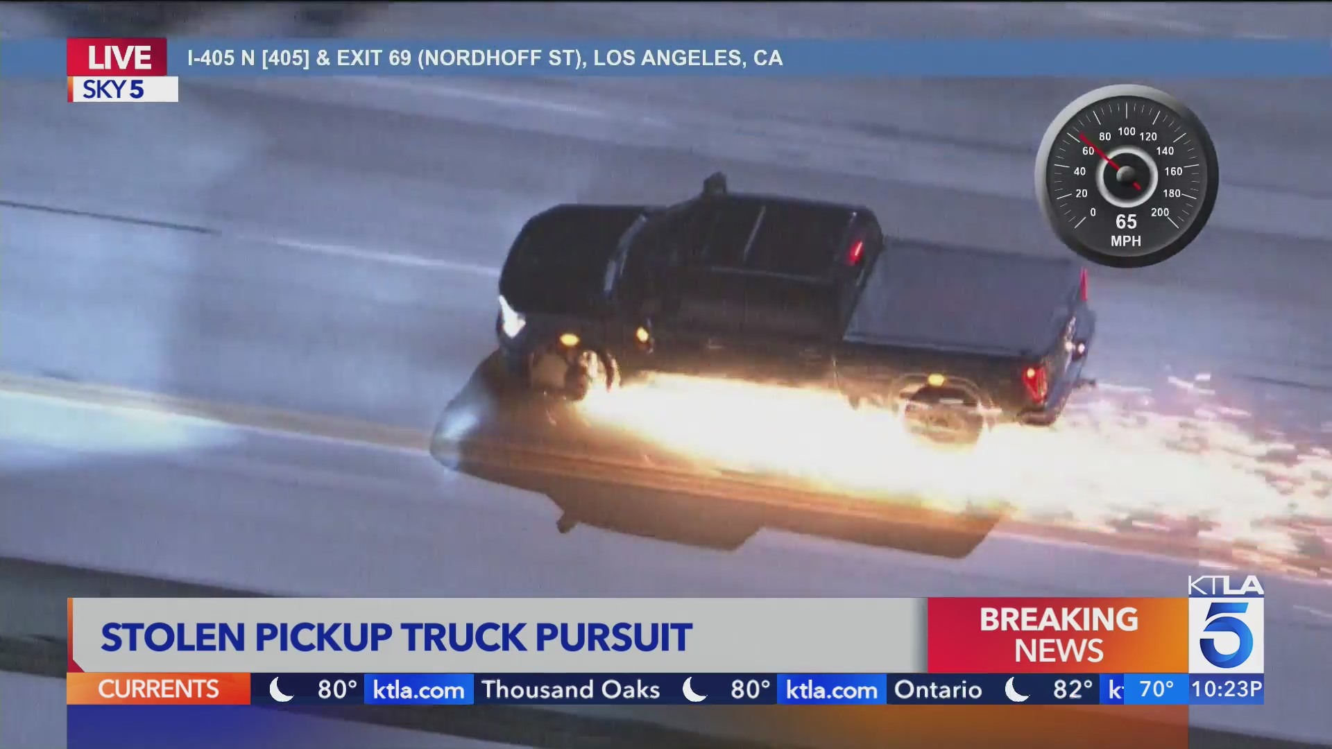 CHP officers chase suspect driver in stolen truck