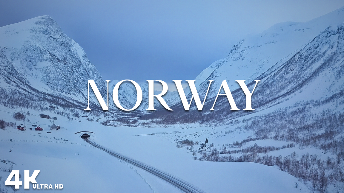 Winter Across Norway – Scenic Aerial Views in 4K