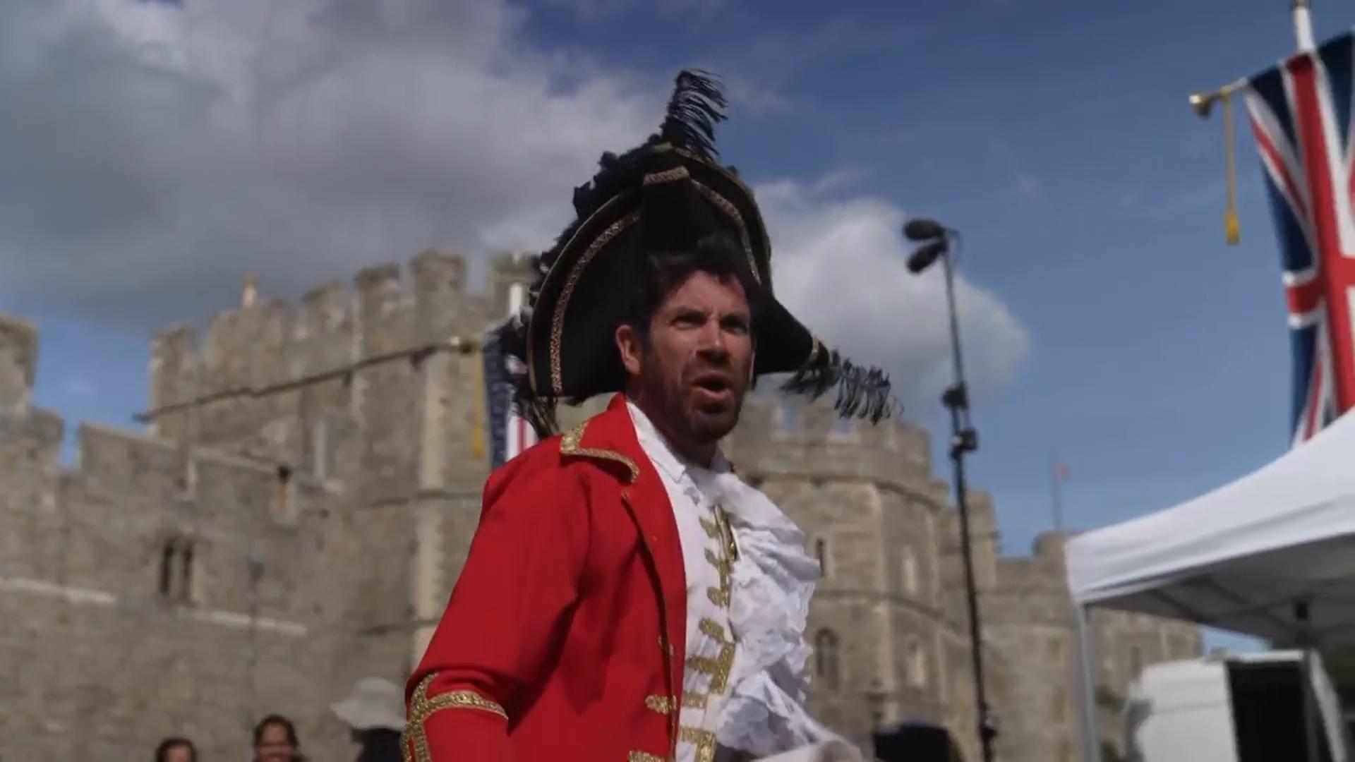 Protest in Windsor against US President Trump's state visit to the UK