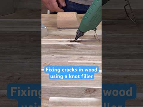 Fixing knots in wood using a knot filler #woodworking #rustic #tools
