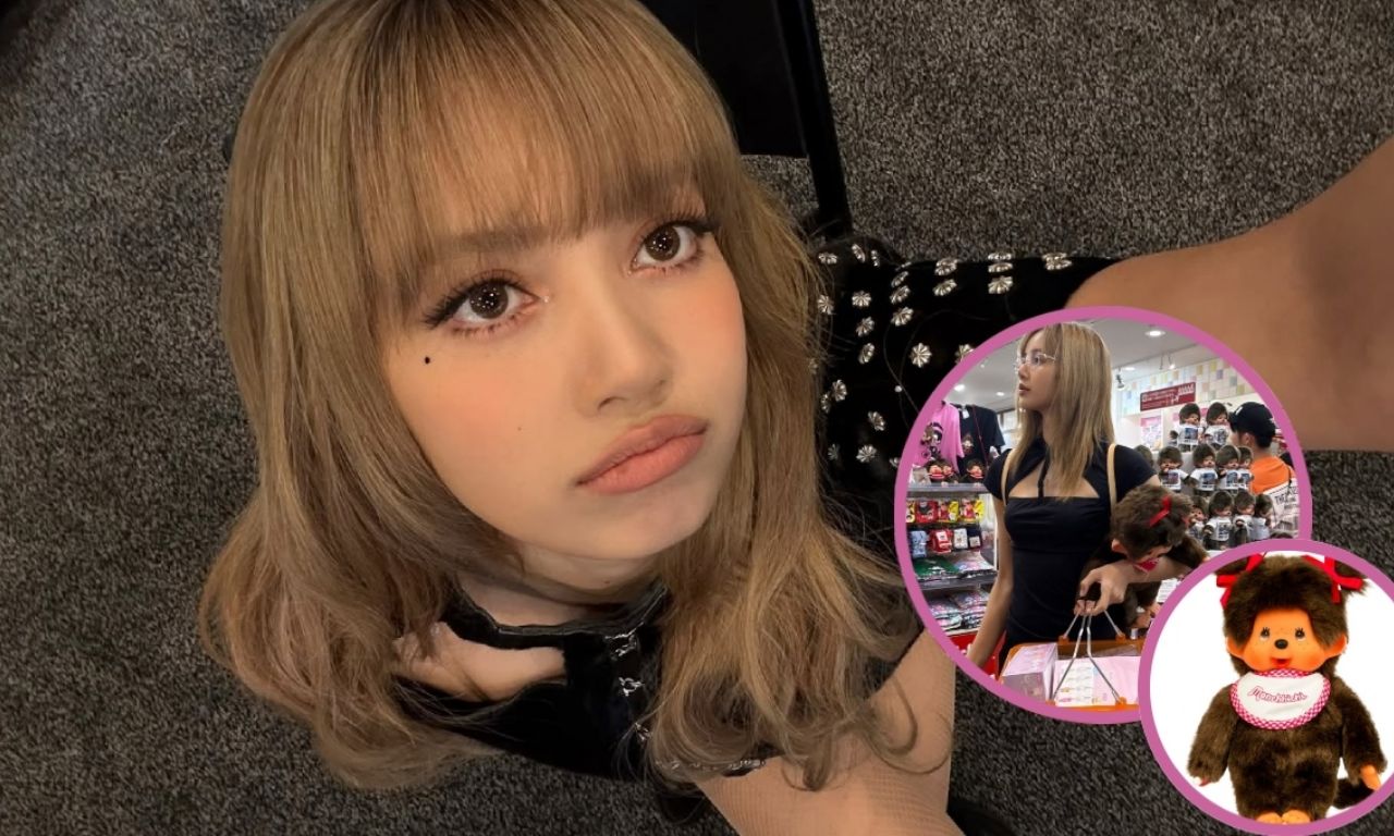 Lisa de BLACKPINK cambia los Labubu por la nueva moda: los Monchhichi