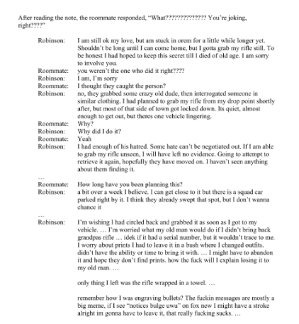 Tyler Robinson: Sniper or scapegoat? Released text messages spark ...