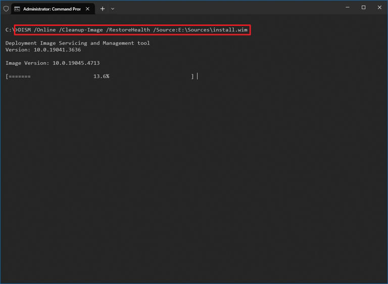 How to use DISM command tool to repair Windows 10 image