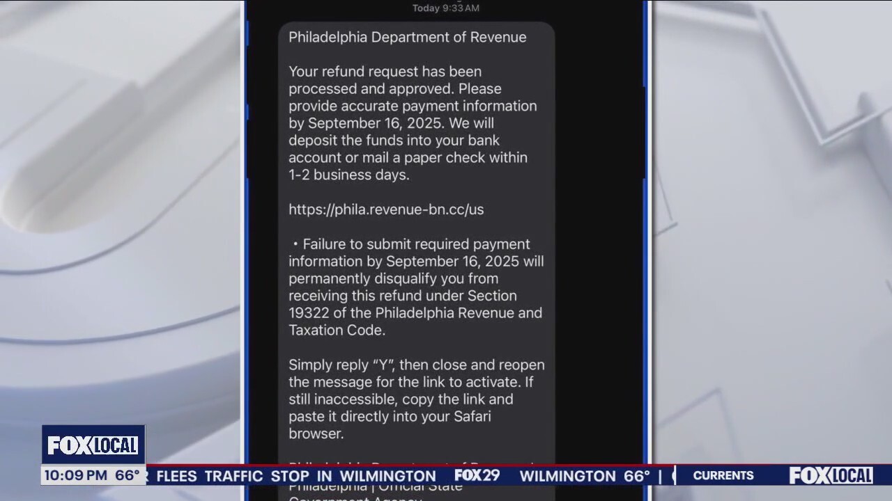 Philly Department of Revenue warns of text scam regarding refunds: What ...