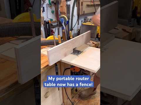 Portable router table with a fence and dust collection! #woodworking # ...