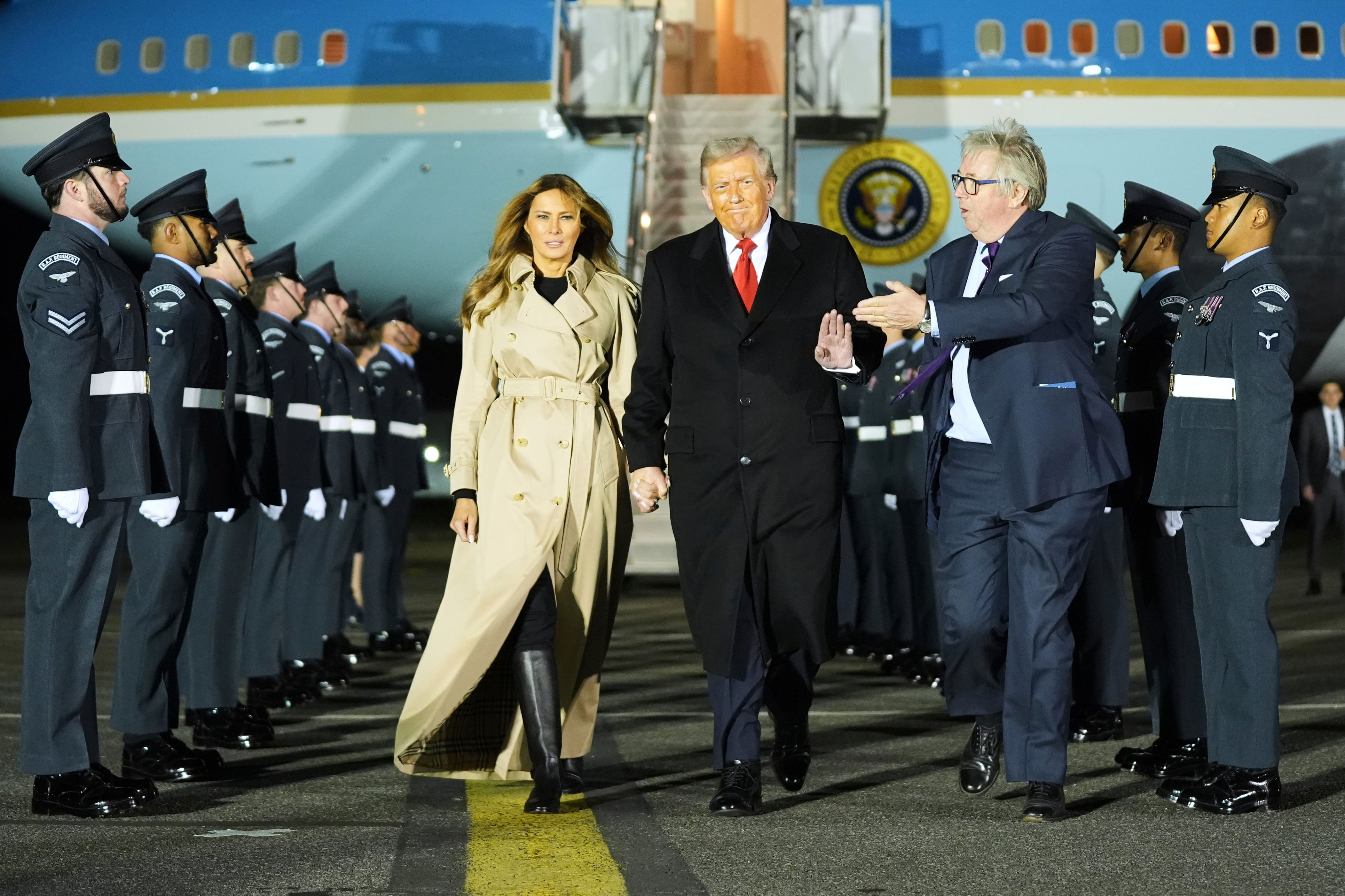 Melania Trump's burberry coat steals spotlight during uk visit