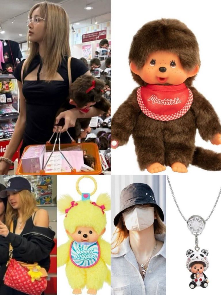 Lisa de BLACKPINK cambia los Labubu por la nueva moda: los Monchhichi