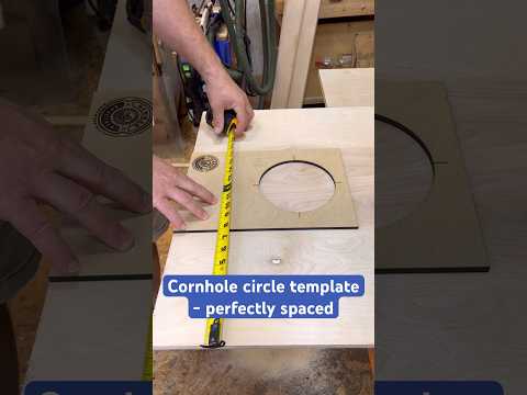 Perfectly center and cut cornhole circles every time! #cornhole #diy # ...