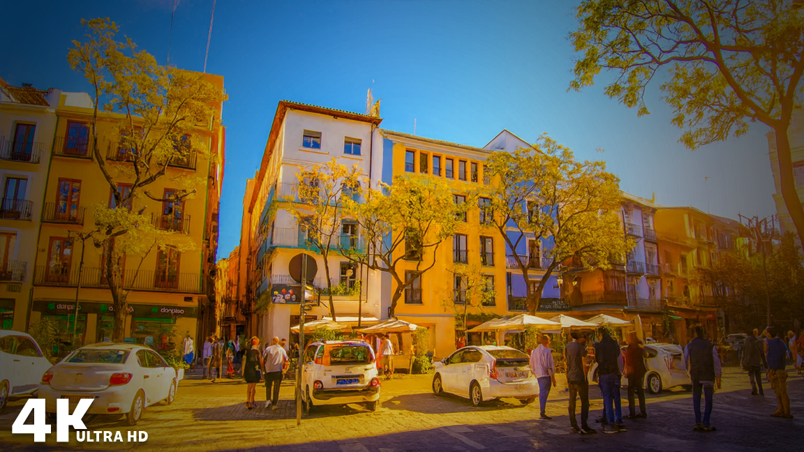 Recorrido a pie por el casco histórico de Valencia – España (4K)