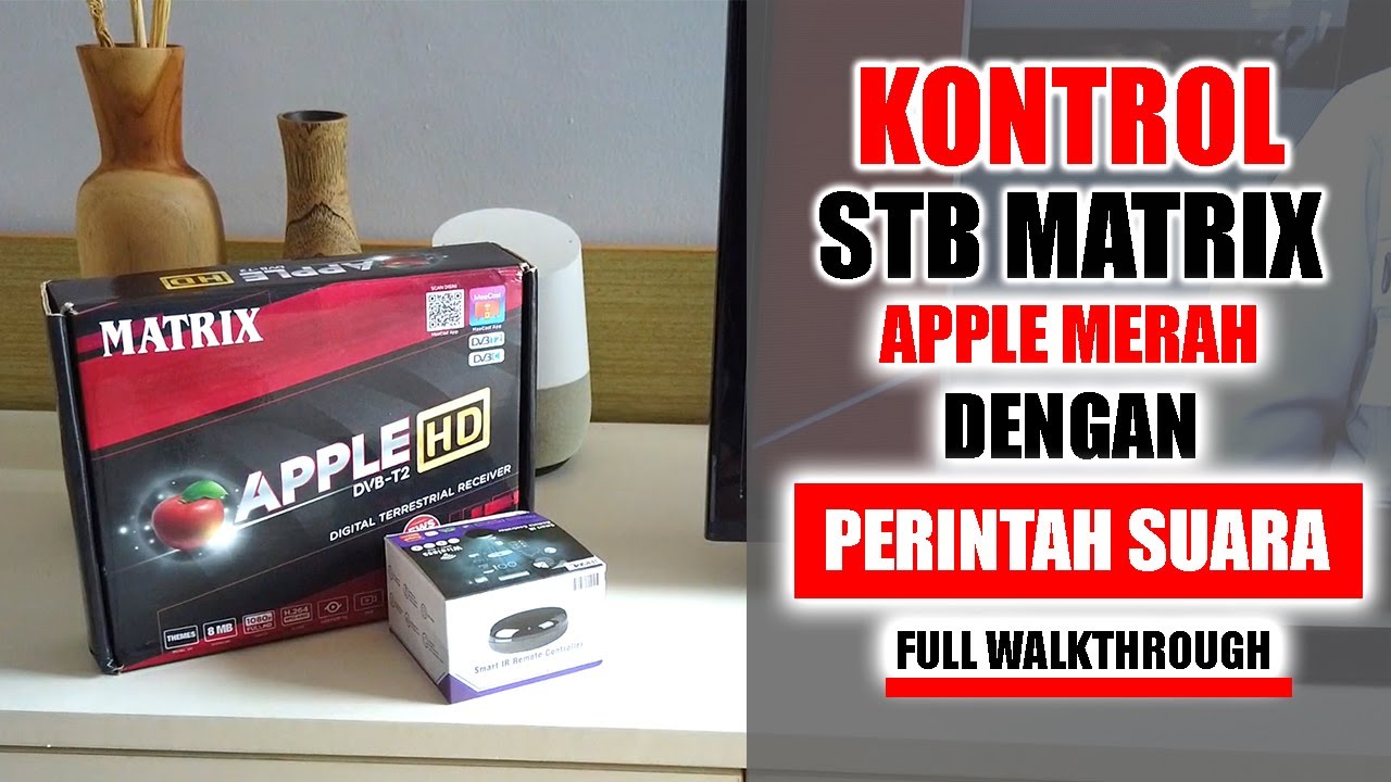 STB Matrix Apple Merah DVB-T2 dengan Kontrol Suara