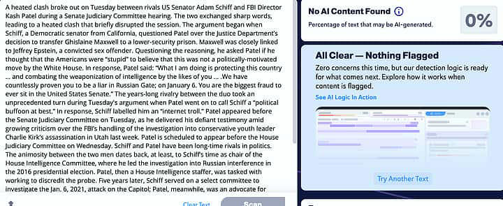 Watch: Senator Adam Schiff, FBI Director Kash Patel Get Into Heated Argument After Epstein Questions