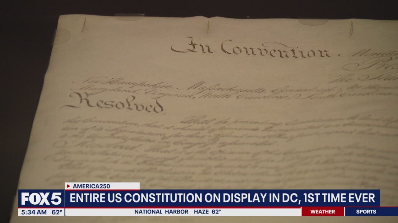 Entire US Constitution on display in DC for first time ever