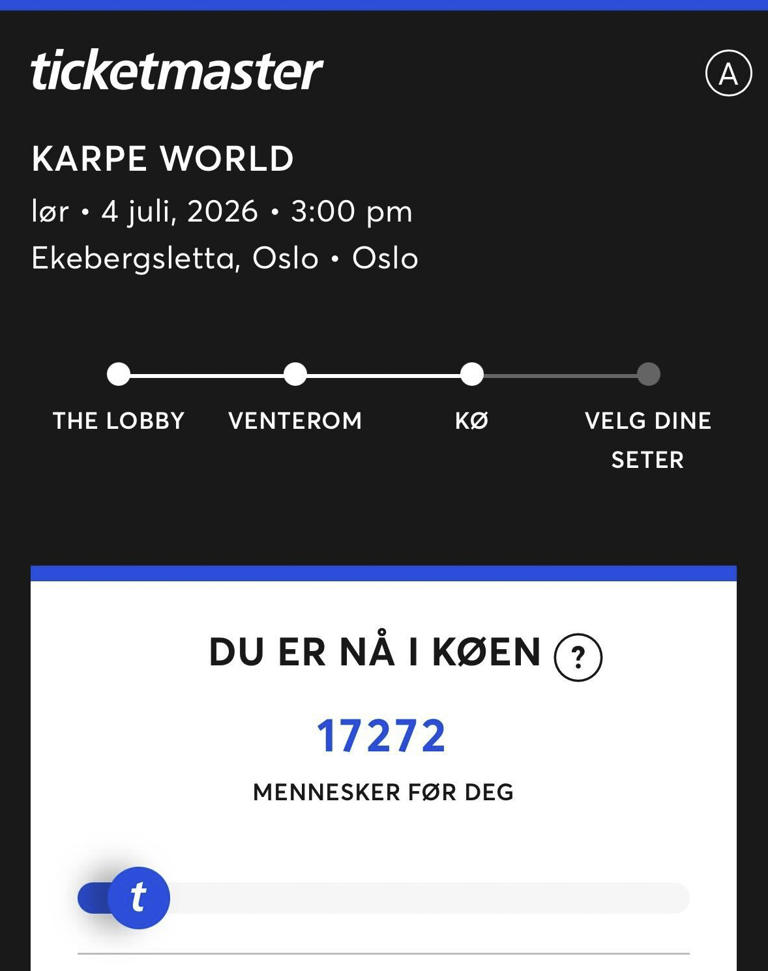 Karpe World-billetter fløy unna på forhåndssalg – ledige billetter ...