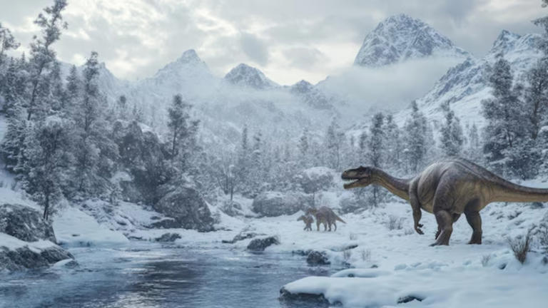 Arctic fossils show dinosaurs in polar night