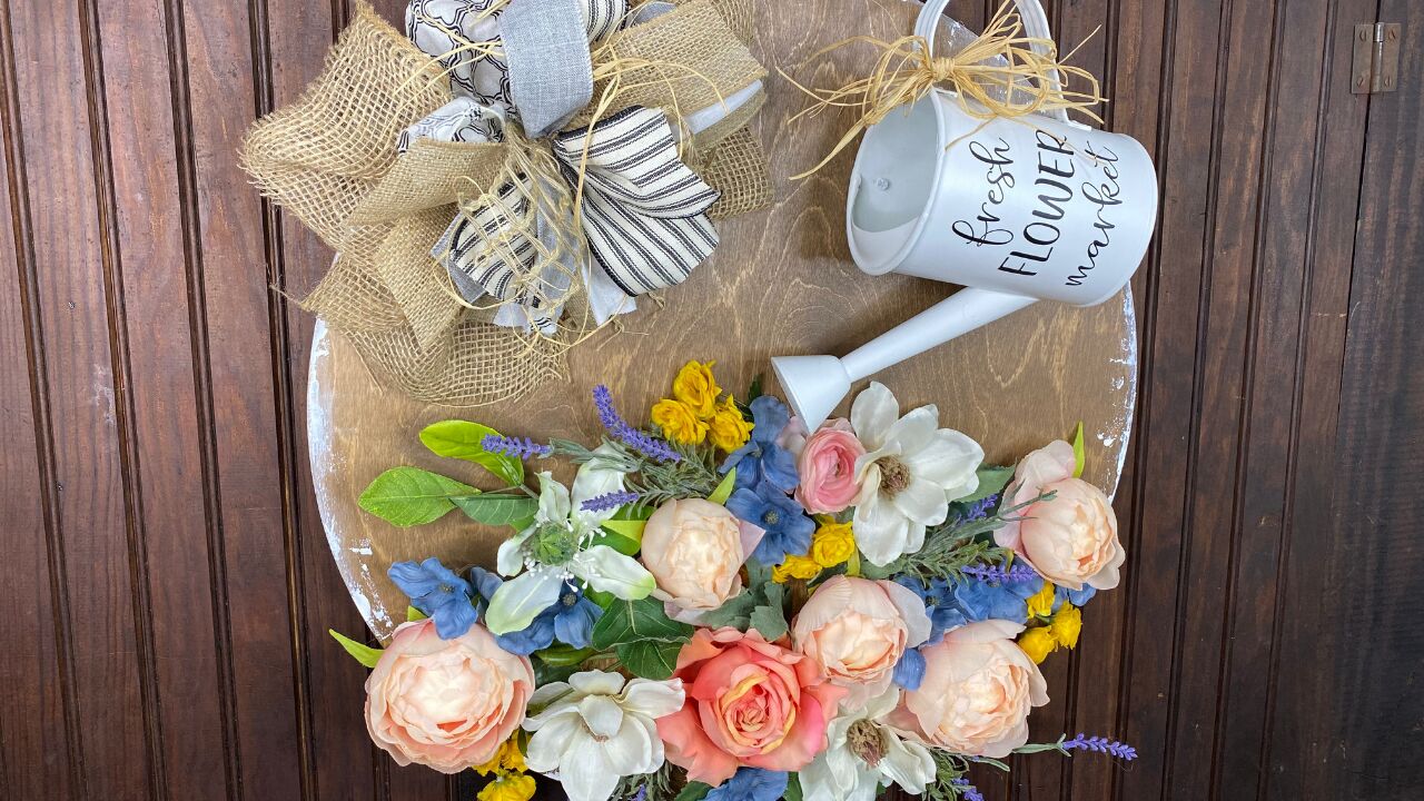 Decorative door hanger for farmhouse style decor