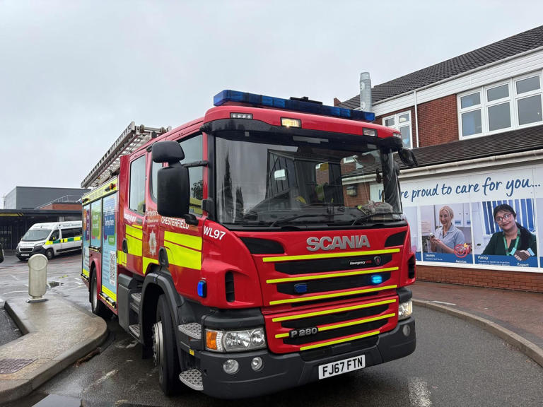 Chesterfield Royal issues update after main entrance evacuated and fire ...