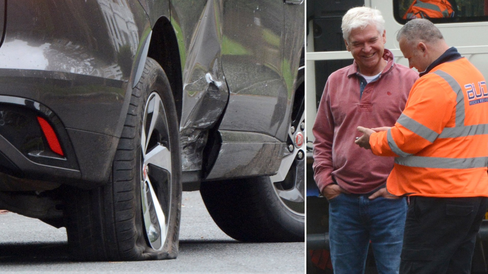 Phillip Schofield's £60k Jaguar towed after crash