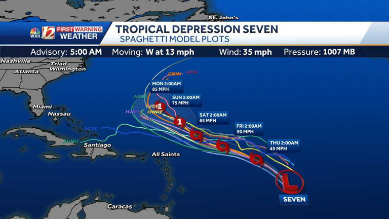 Tropical Depression Seven has formed in the Atlantic; could it impact ...