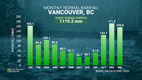 Drenching rains slide into B.C. as atmospheric river arrives