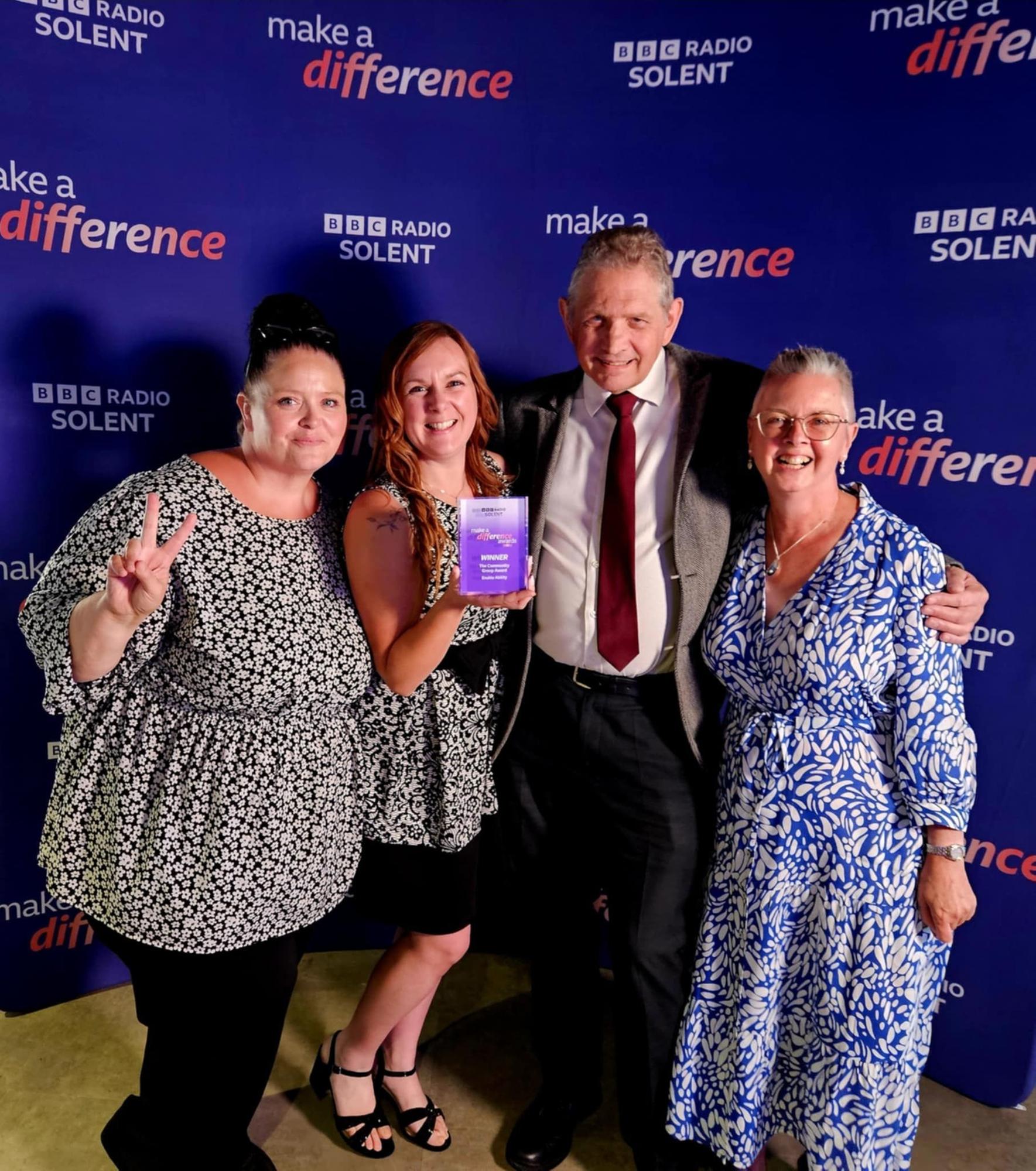 Enable Ability wins BBC Radio Solent ‘Make a Difference’ Award