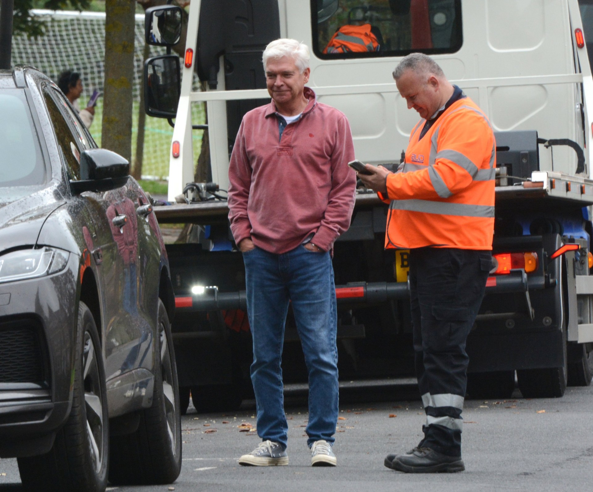 Phillip Schofield's £60k Jaguar towed after crash