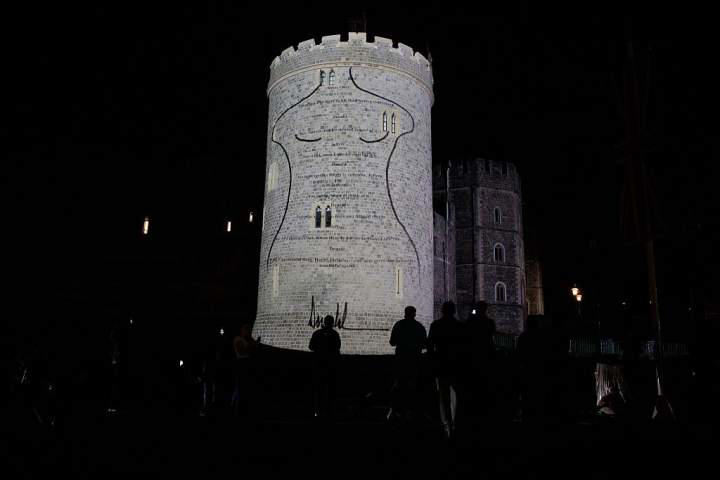 Projections of Trump and Epstein appear on Windsor Castle wall, 4 arrested