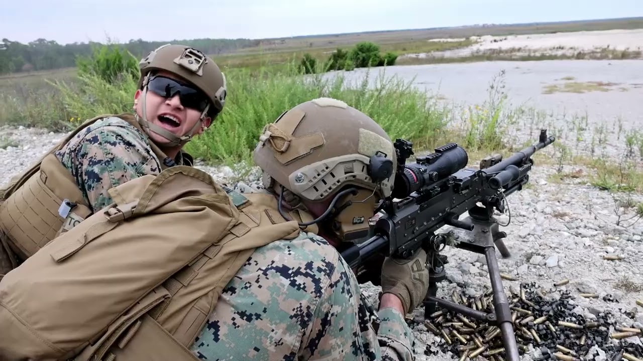 Medium Machine Gun Training With U.S. and Spanish Marines
