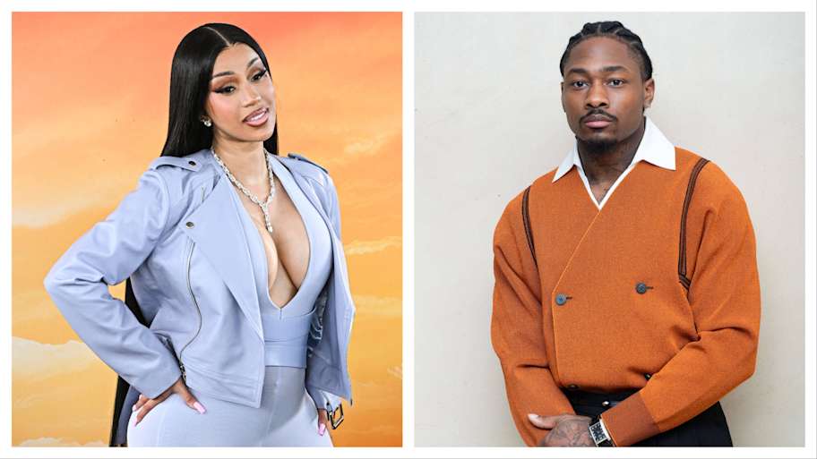 Cardi B freaks out to BF Stefon Diggs insane TD catch in Patriots vs Texans