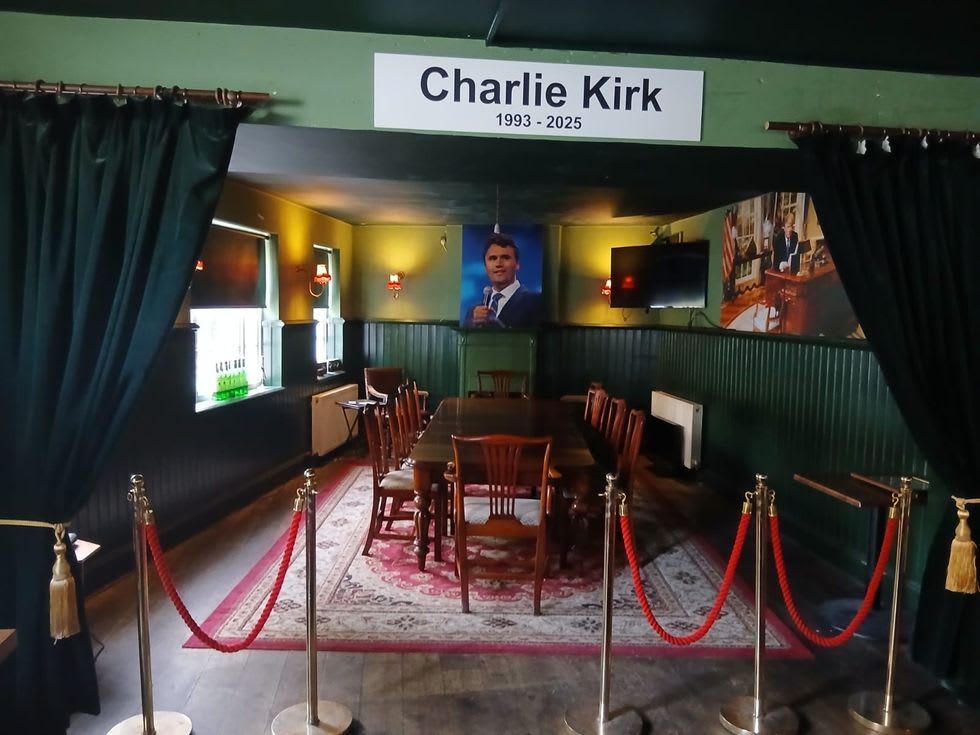 Pub opens Charlie Kirk Debate Room 'to celebrate free speech'