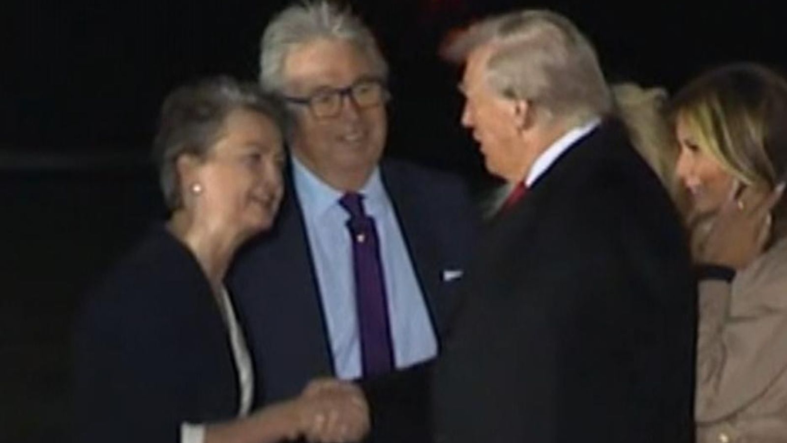 Trump shakes hands with Yvette Cooper... awkward?
