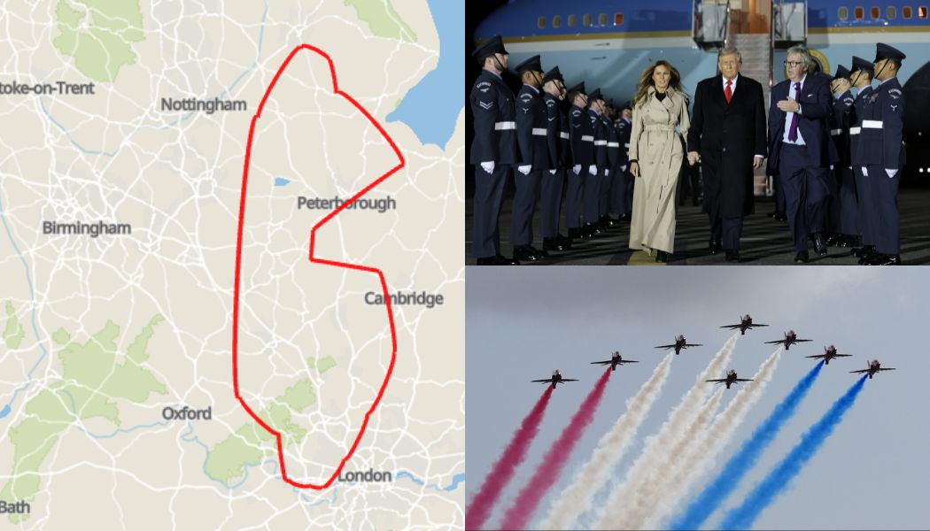 Red Arrows to fly over Northamptonshire as Trump visit flypast planned ...