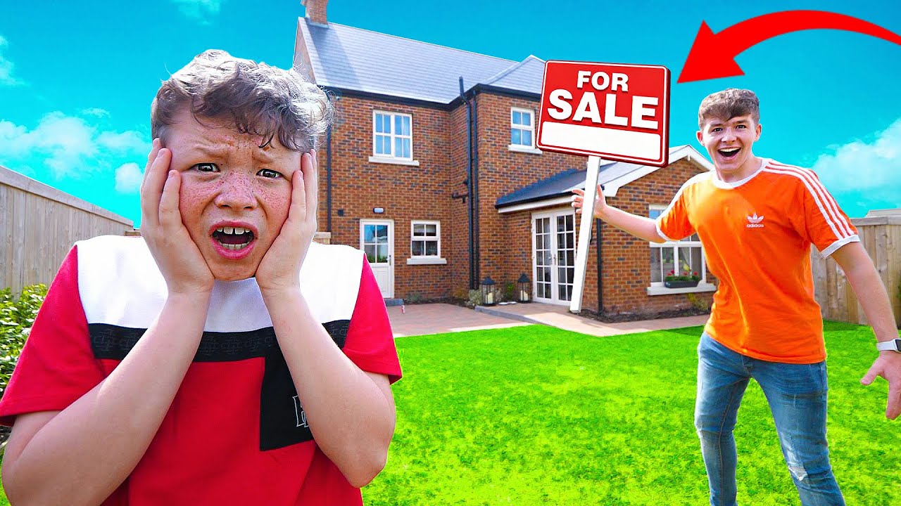 Selling our new house prank shocks my little brother