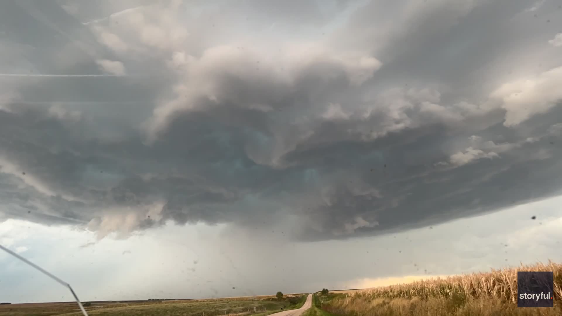 Supercell Looms Over Farmland in Southwest Nebraska