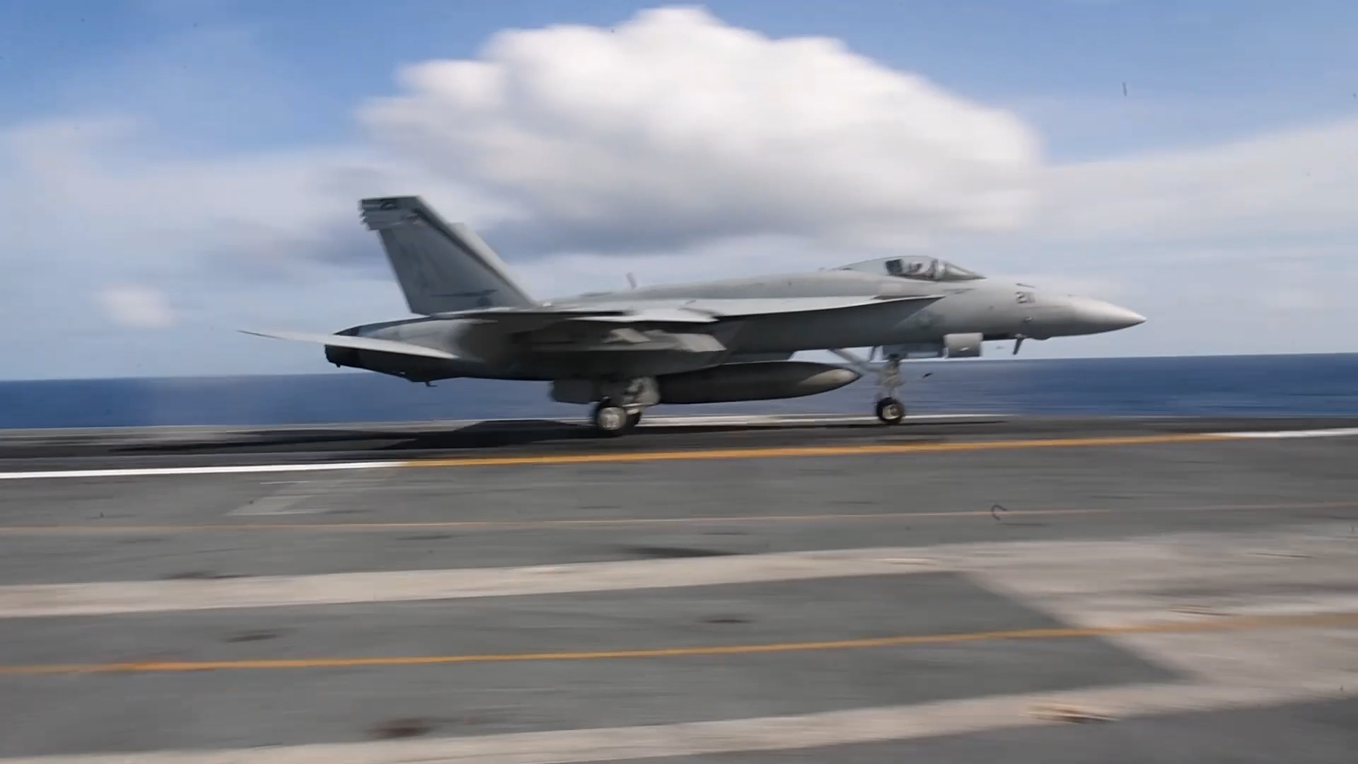 US Navy Flight Operations on Nimitz Aircraft Carrier