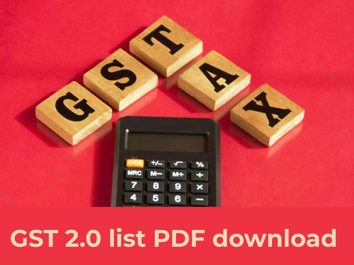 GST 2.0 list PDF download: Check and download PDF containing full list ...