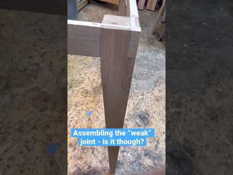 Assembling table base with different joinery #joint #woodworking #table