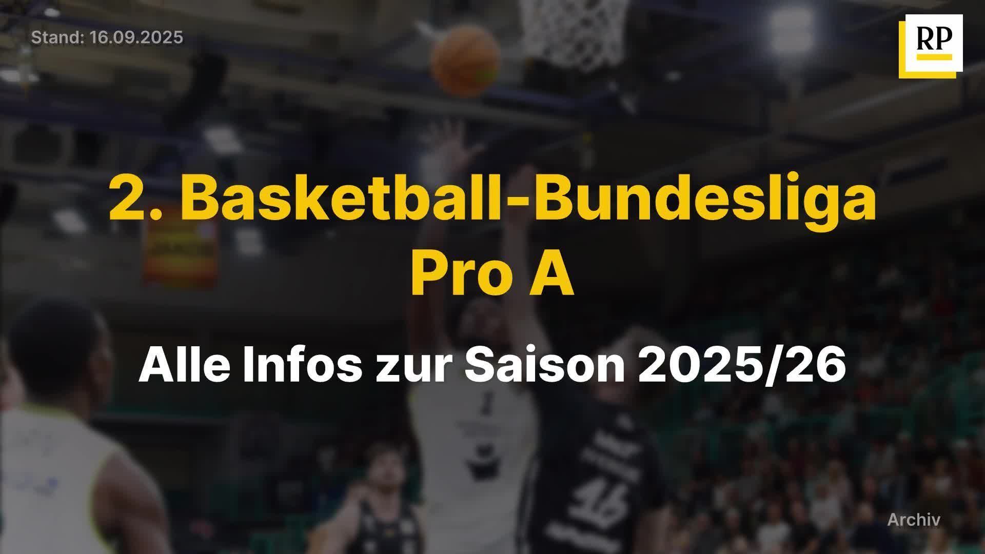2. Basketball-Bundesliga Pro A: Alle Infos zur Saison 2025/2026