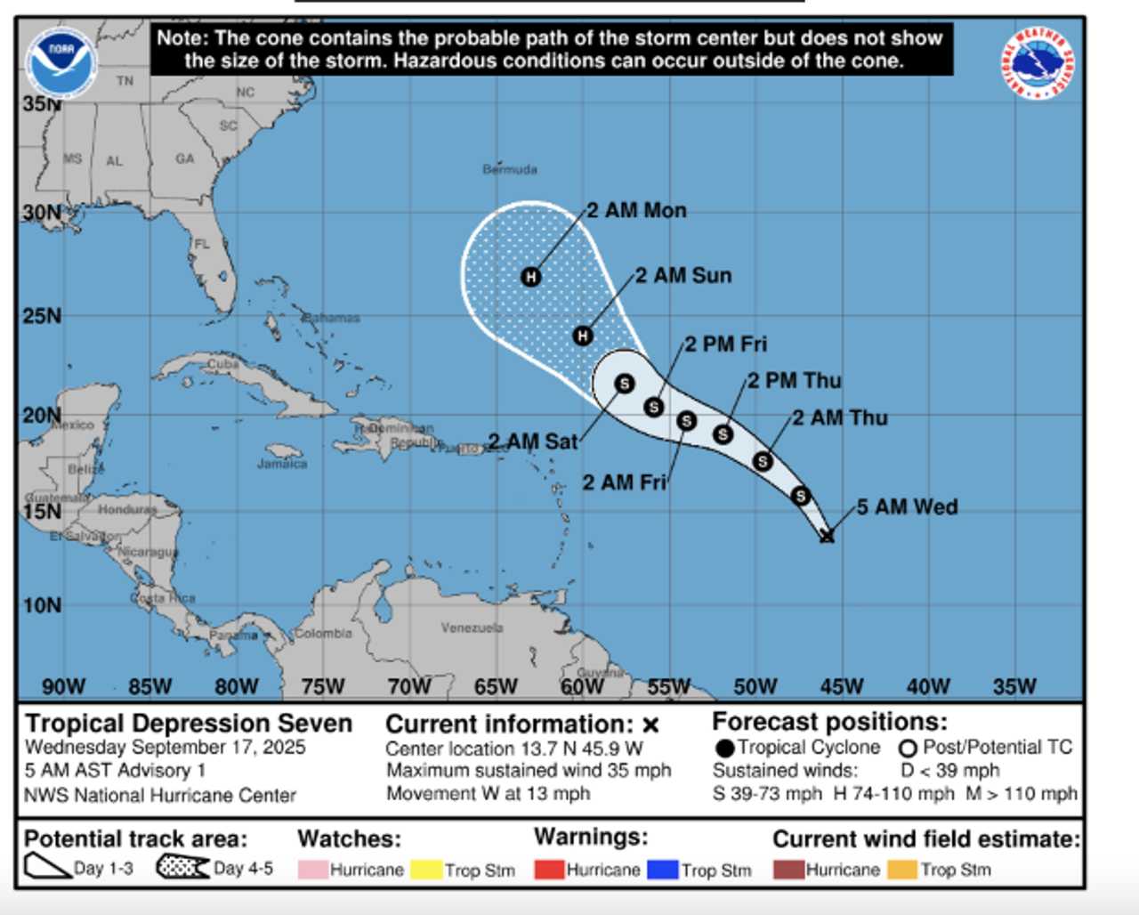 Tropical Depression Forms In Atlantic