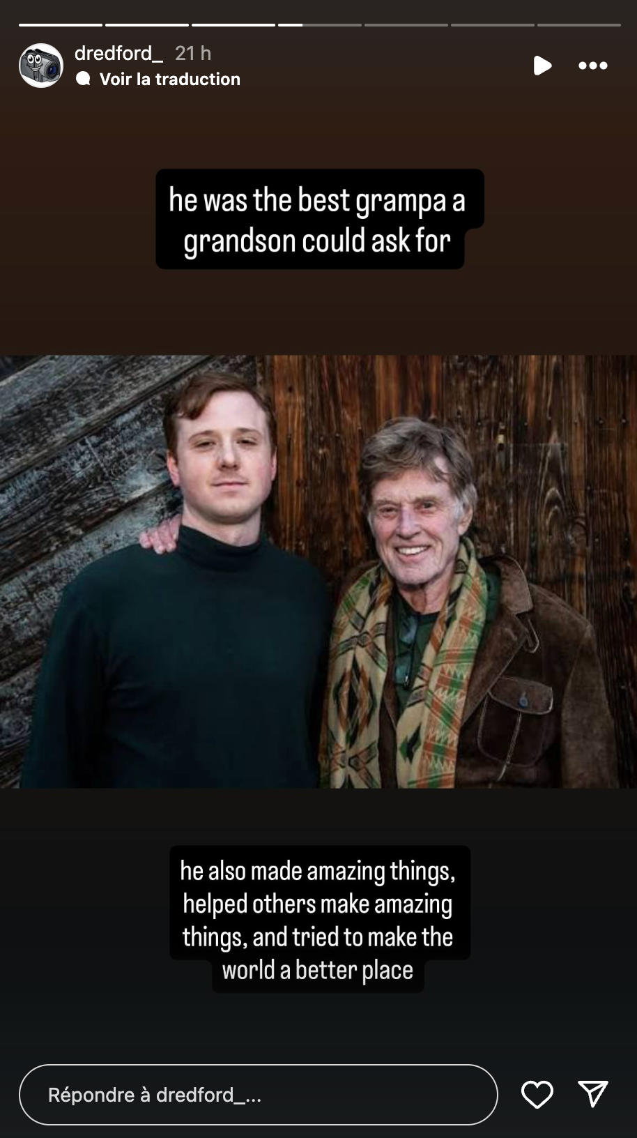 Dylan, le petit-fils de Robert Redford, s'exprime après sa disparition ...