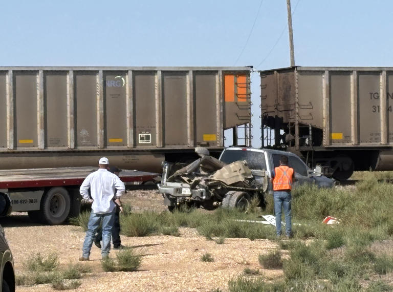 Texas DPS responding after train hits pickup truck near US 87, Jowell Road