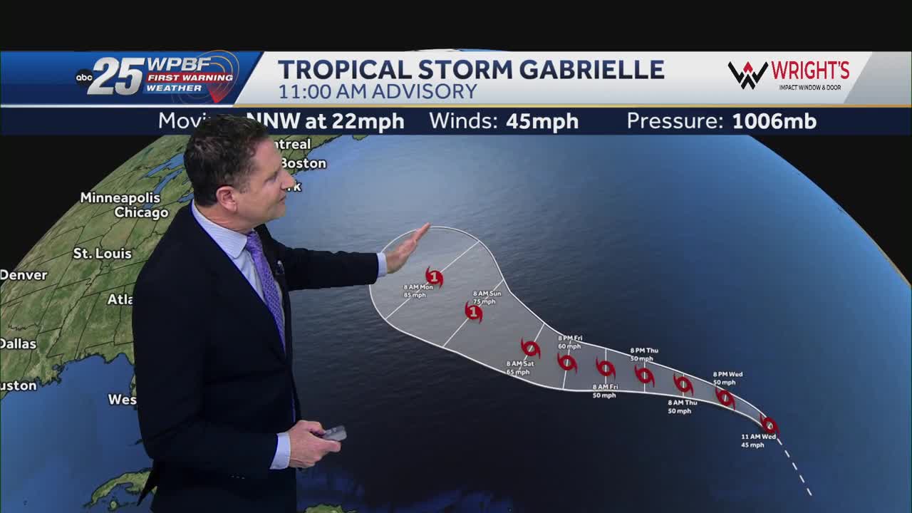 Tracking Tropical Storm Gabrielle: Spaghetti models, maps and path