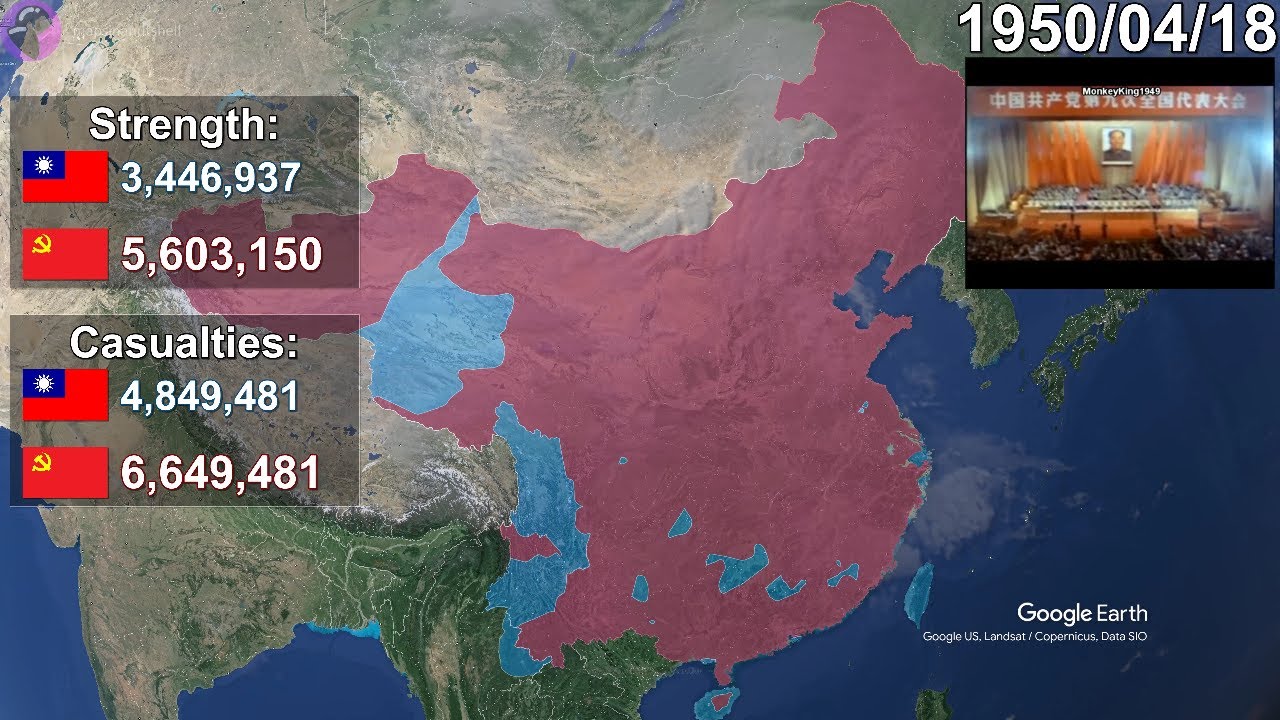 The Chinese Civil War: Tracing units with Google Earth