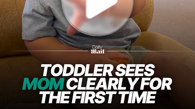 Toddler's emotional reaction to seeing mom clearly for the first time