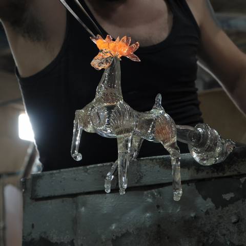 Amazing birth of hand-blown glass products