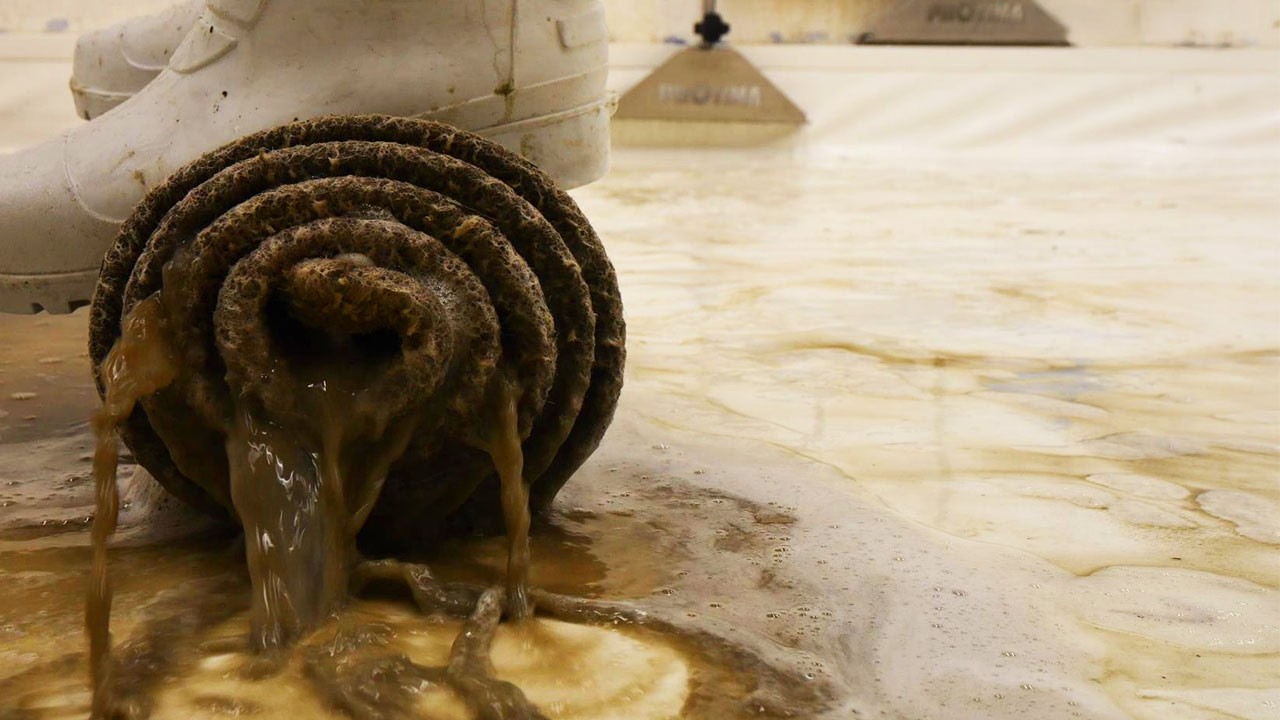 Deep cleaning a heavily soiled carpet