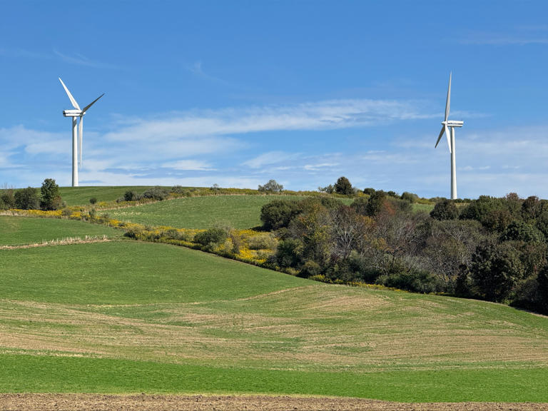 Watch: First wind farm in New York state implode their turbines