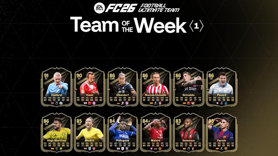 EA Sports FC 26 Team of the Week 1: Full List of Players