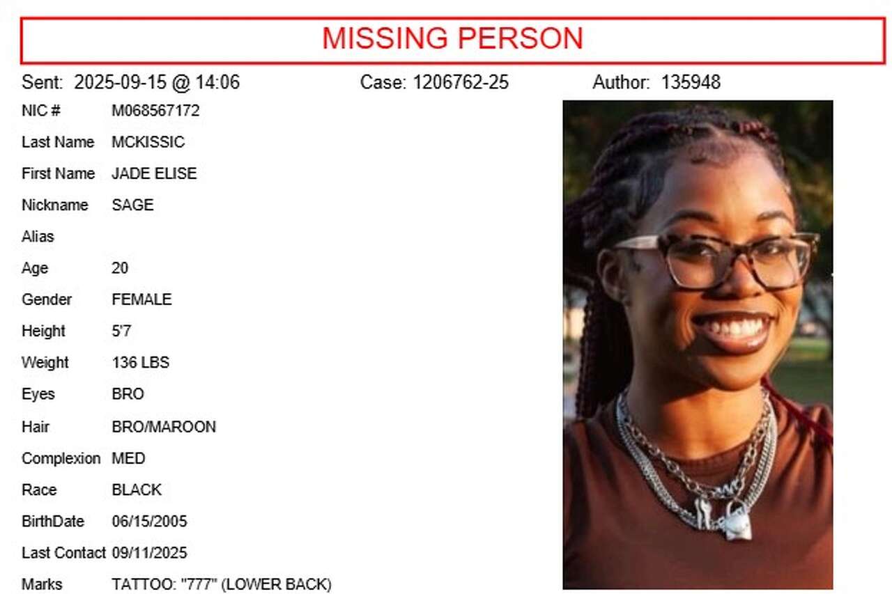 Houston police seek information on missing 20-year-old last seen near ...