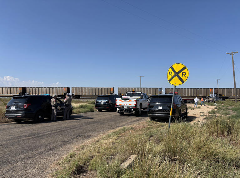 Texas DPS responding after train hits pickup truck near US 87, Jowell Road